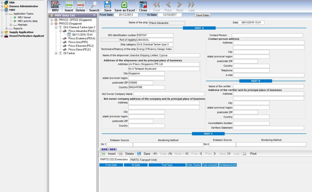 SEEMP/MRV – Danaos Systems (Cyprus)